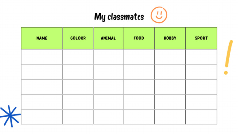 My Classmates Game | PDF