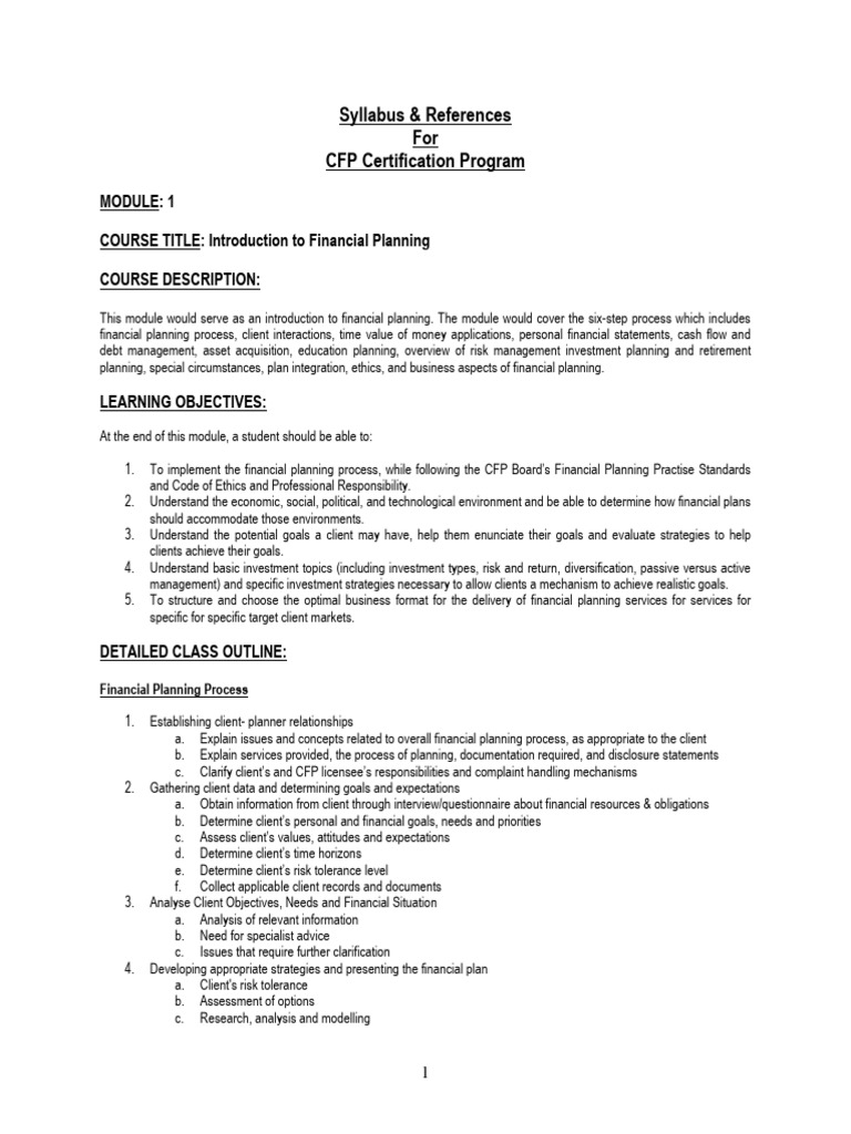 CFP-Syllabus | PDF