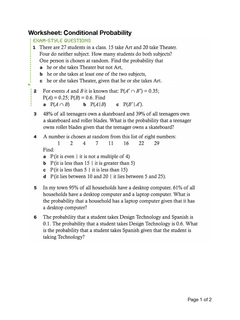 Conditional Probability | PDF