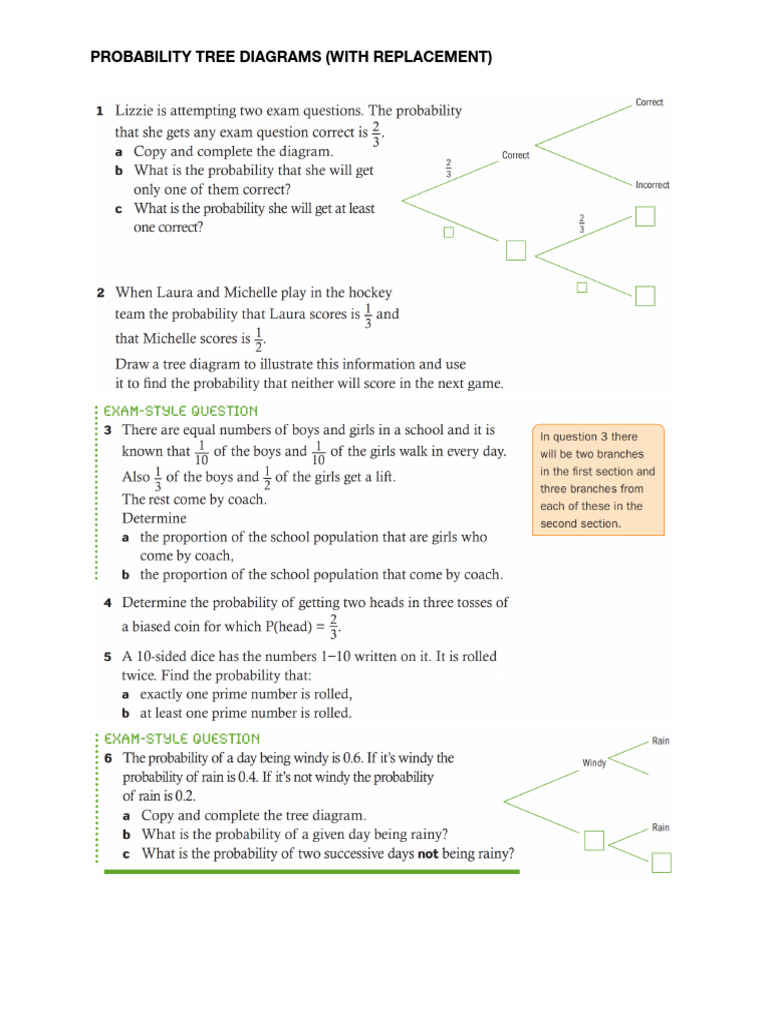 Tree Diagrams W Replacement Pdf