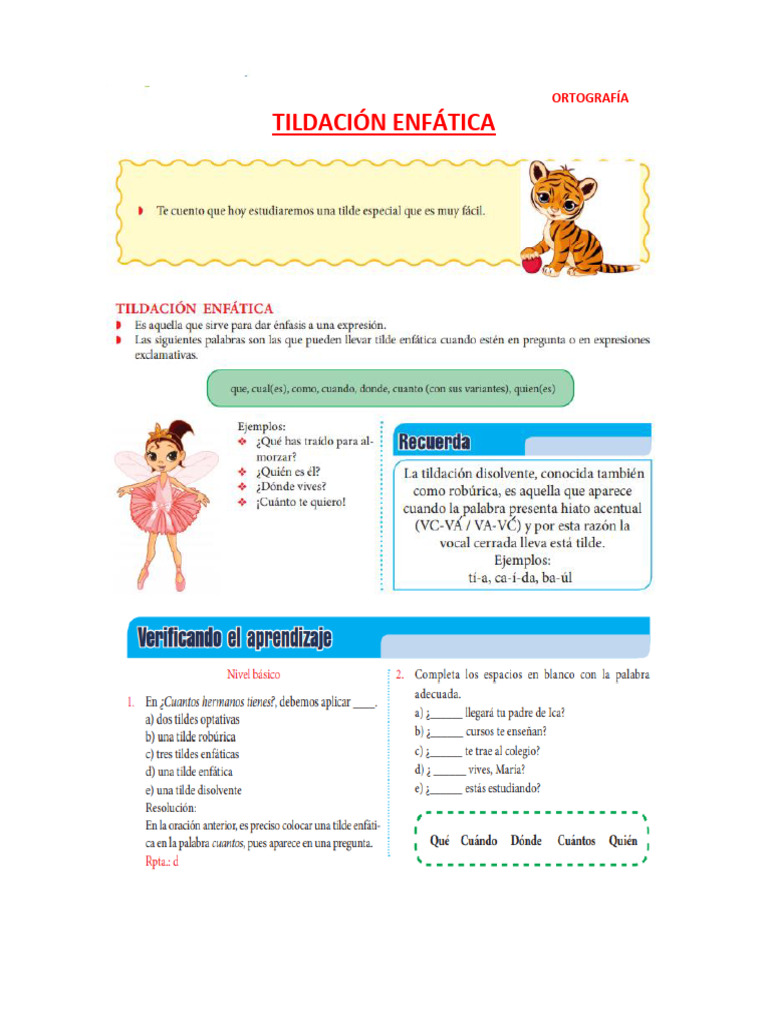 Tildación Enfática | PDF