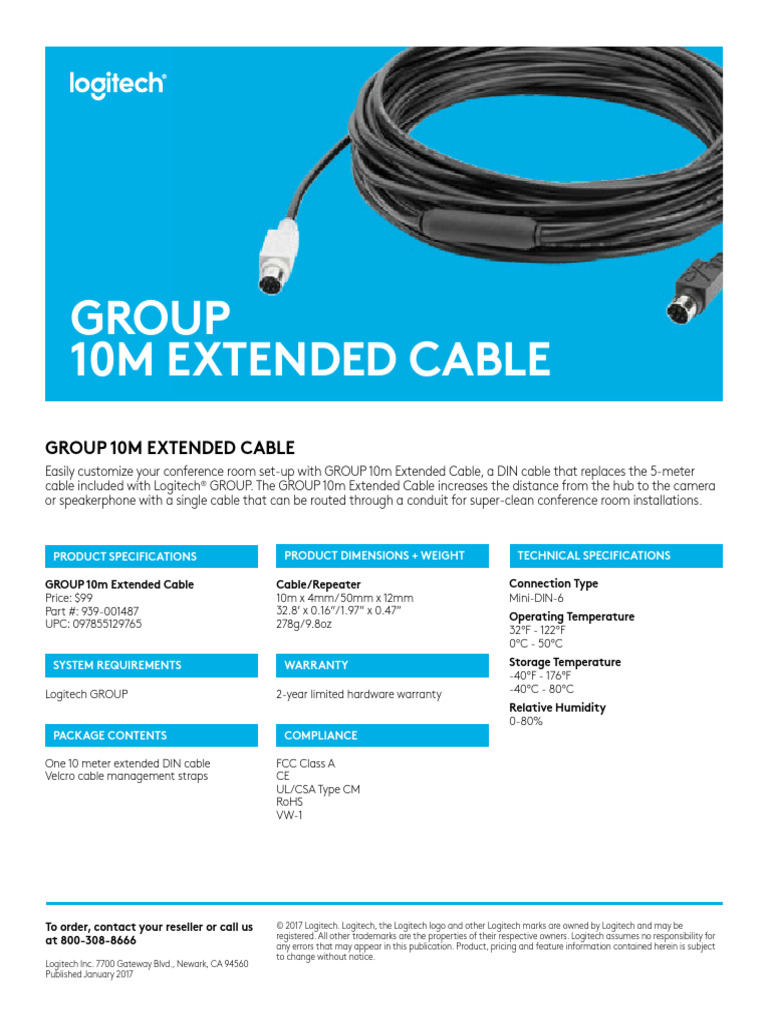 Group 10m Extended Cable | PDF