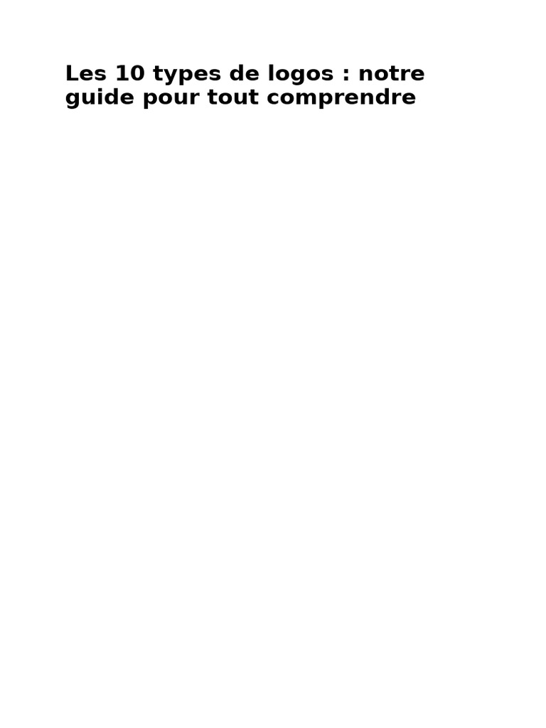 Les 10 Types de Logos | PDF