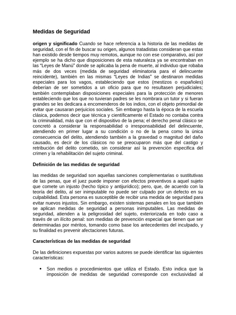 Clasificación De Las Penas Y Medidas De Seguridad Pdf 7977
