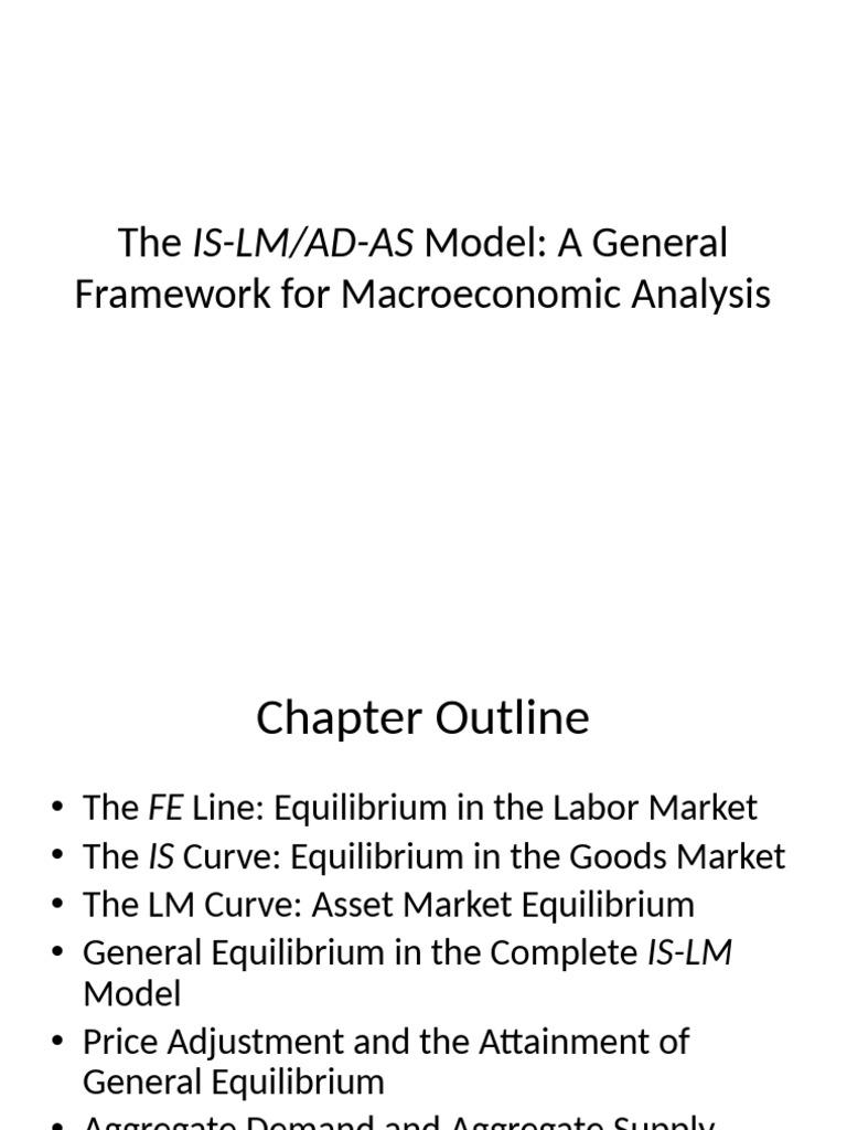 5.the IS-LM | PDF | Economic Equilibrium | Supply (Economics)