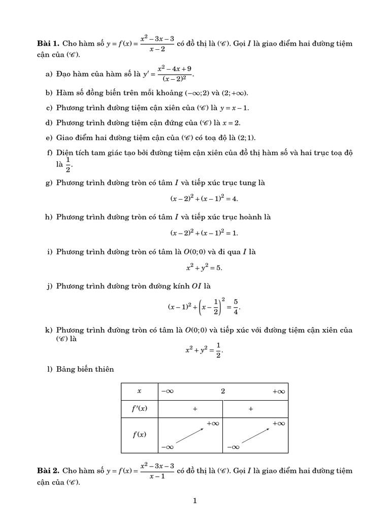 Ham Hai Chia Mot Toan Dong Bien Ko Do Thi | PDF