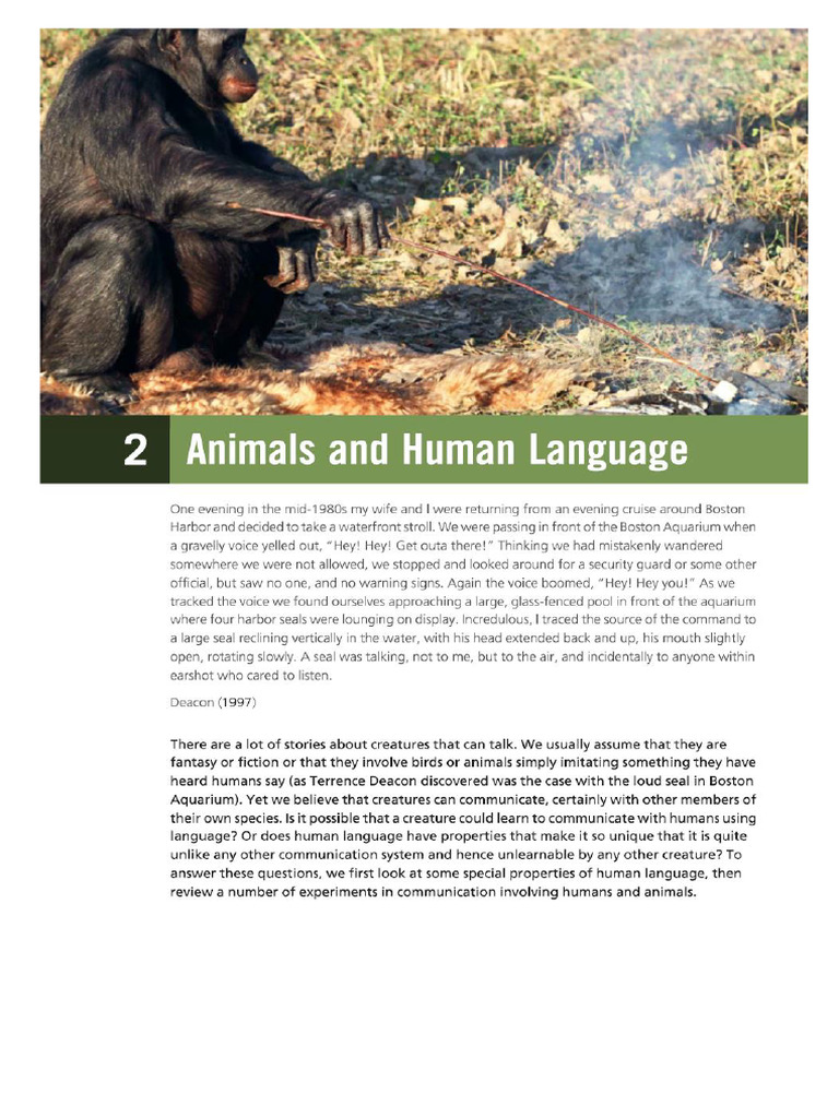 Animals & Human Language | PDF