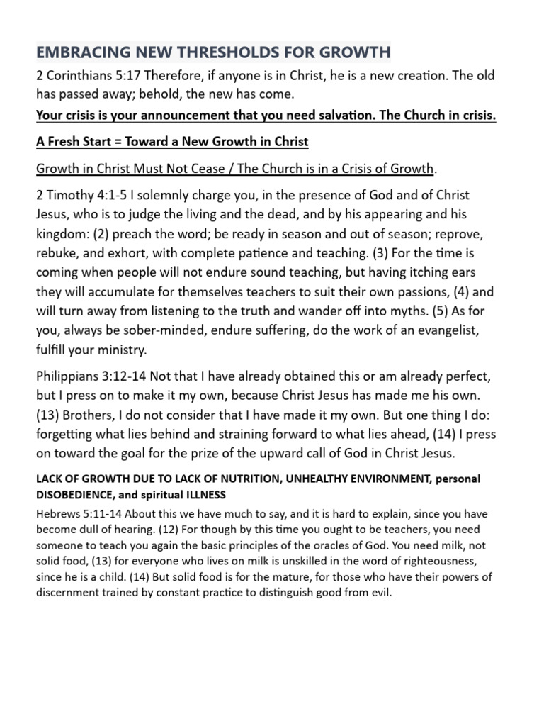 Embracing New Thresholds For Growth | PDF