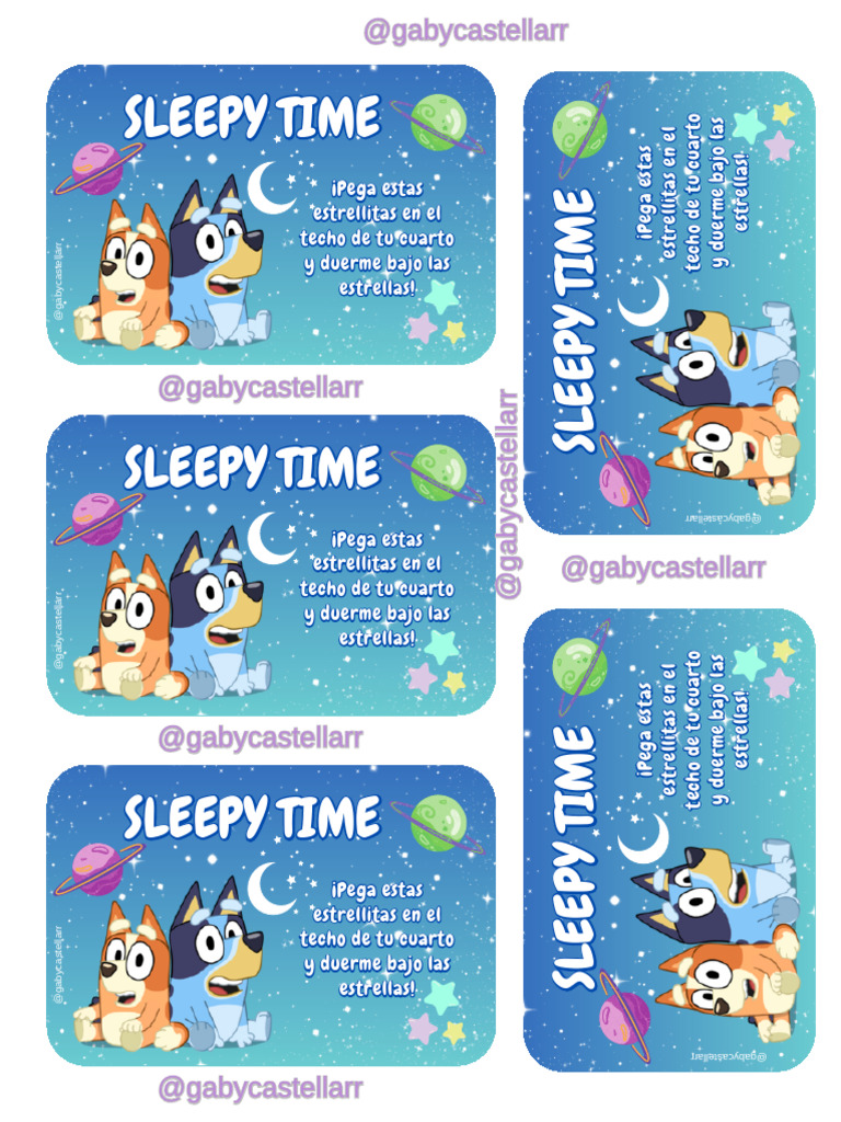 Sleepy Time Bluey Bedtime Activities | PDF