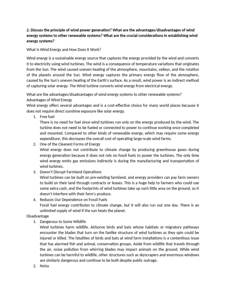 What Is Wind Energy and How Does It Work | PDF
