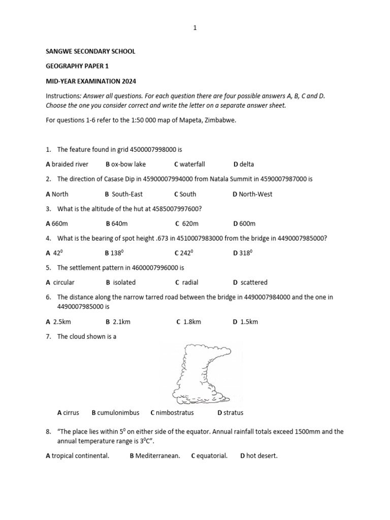 Geo 1 Form 3 | PDF | Agriculture | Physical Geography
