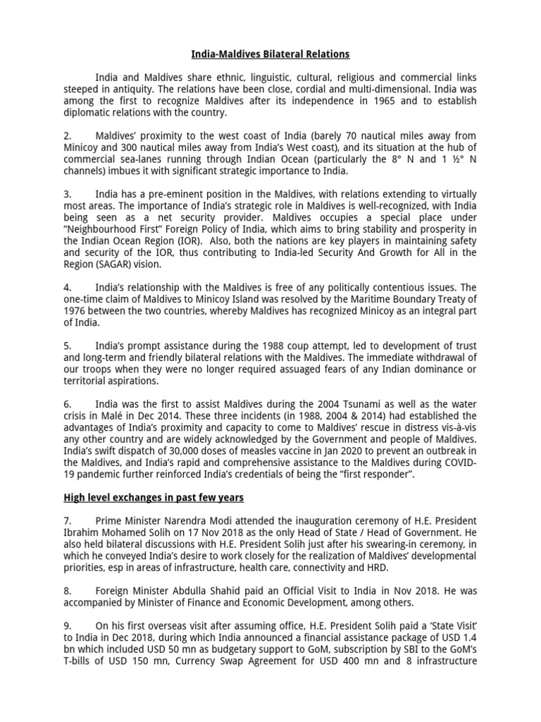 Bilateral Brief Unclassified March 2024 | PDF