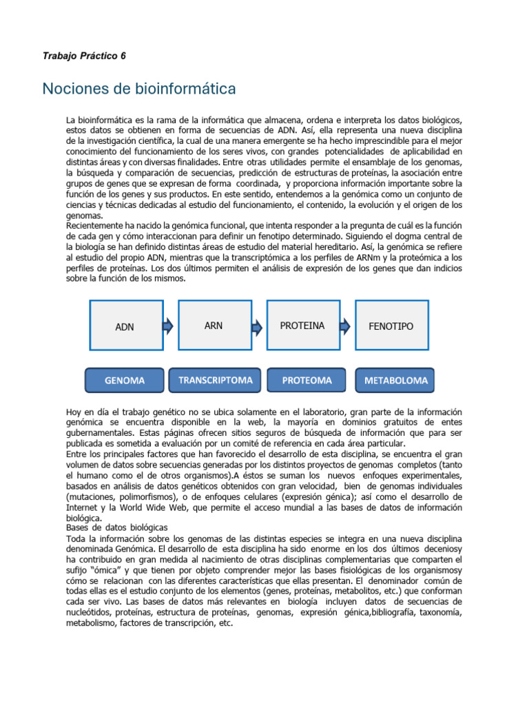 Bioinformática TP | PDF