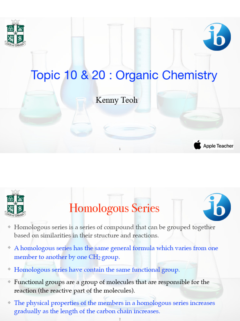 Topic 10 20-Organic Chemistry | PDF