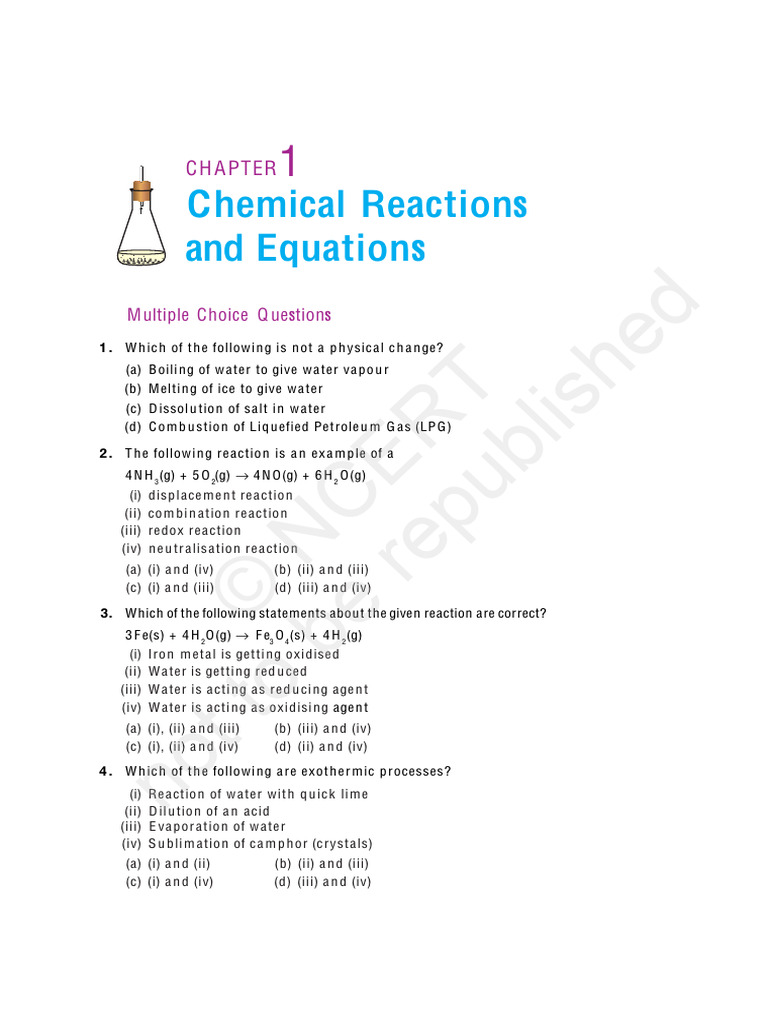 Chem Reactions Exemplerr | PDF