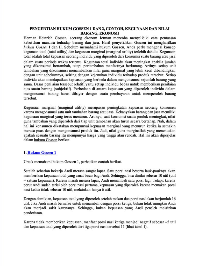 PDF Materi Hukum Gossen 1 - Compress | PDF