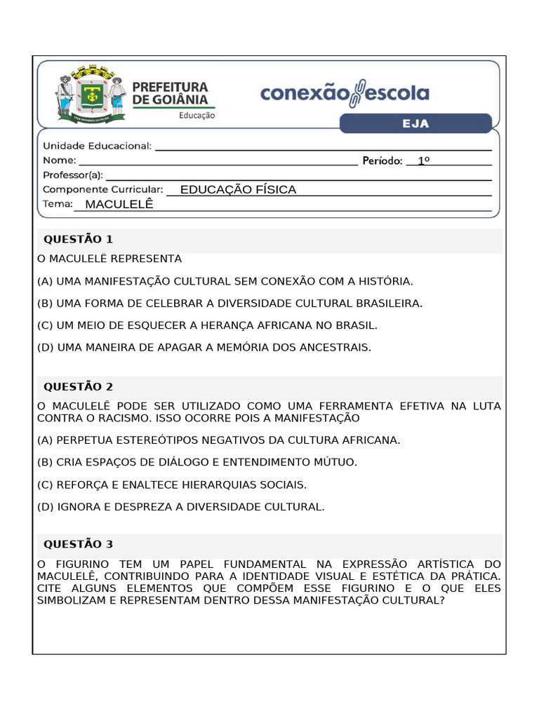 Atividade 6 - Maculelê | PDF