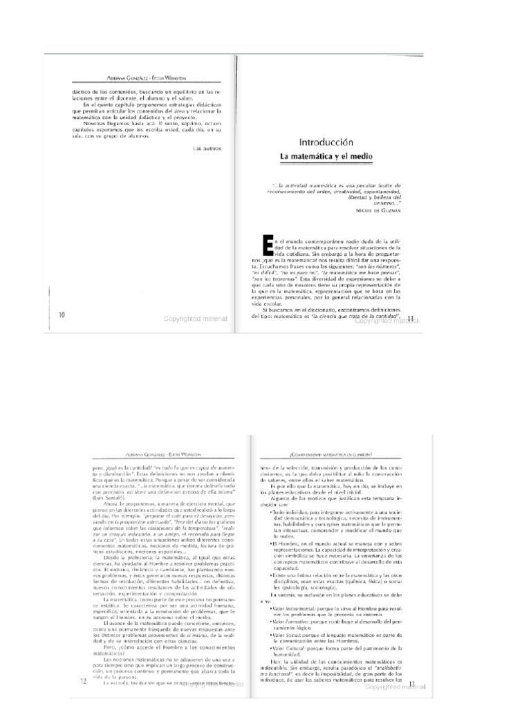 La Matemática y El Medio. González - Weinstein | PDF