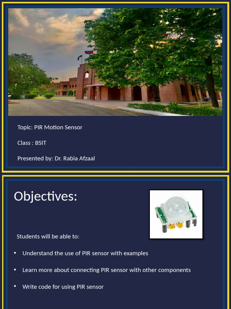 PIR Motion Sensor | PDF