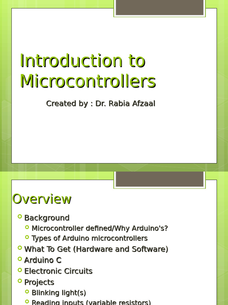 Introduction To The Arduino And Ide Pdf