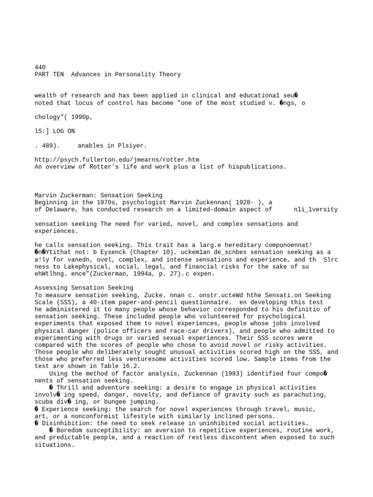 Marvin Sensesation Seeking | PDF