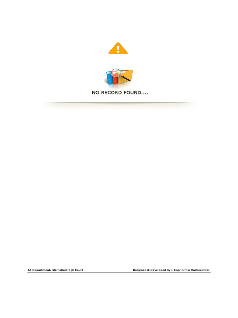 No Record Found | PDF