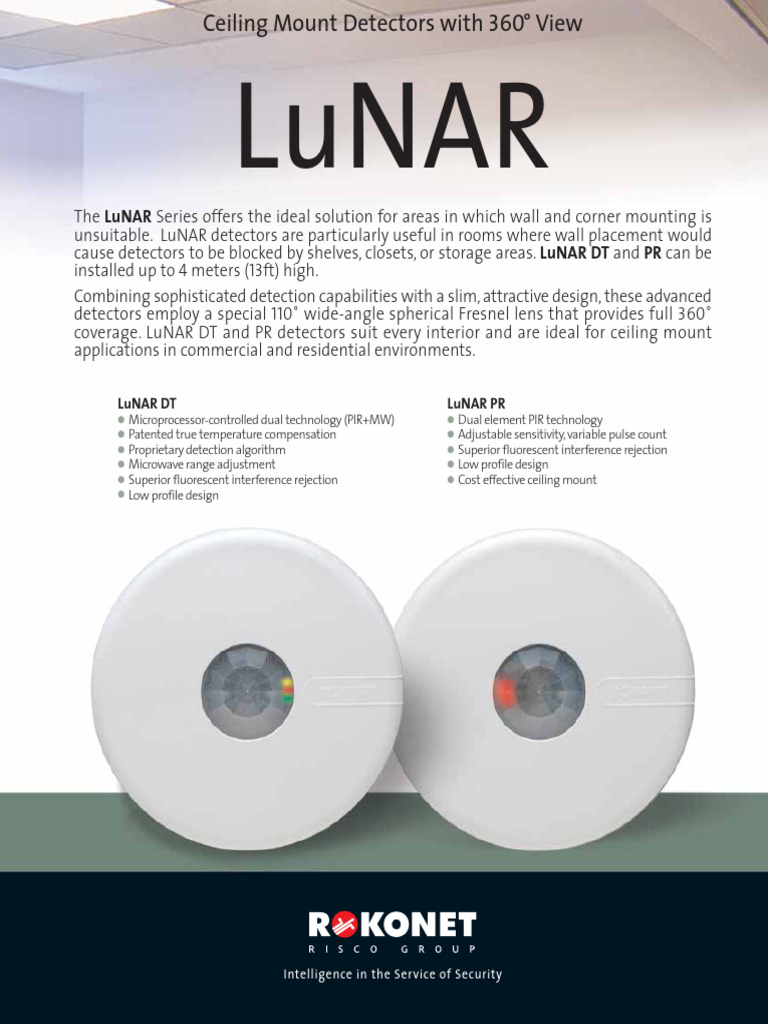 Lunar: Ceiling Mount Detectors With 360° View | PDF