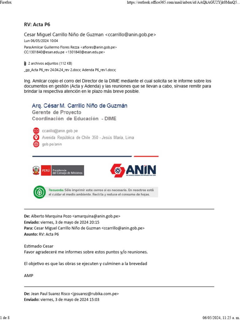 Adenda PQ6 - Correo | PDF