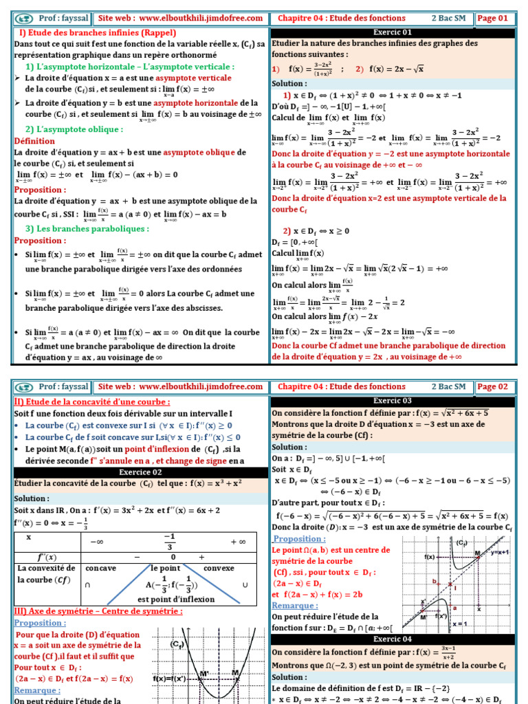 Cours04 Etude Fonction 2 SM | PDF
