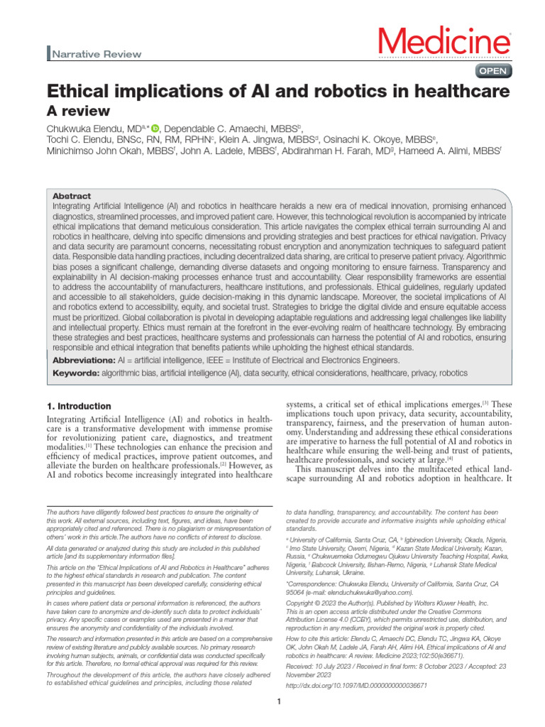 Ethical Implications of Ai and Robotics In.101 | PDF