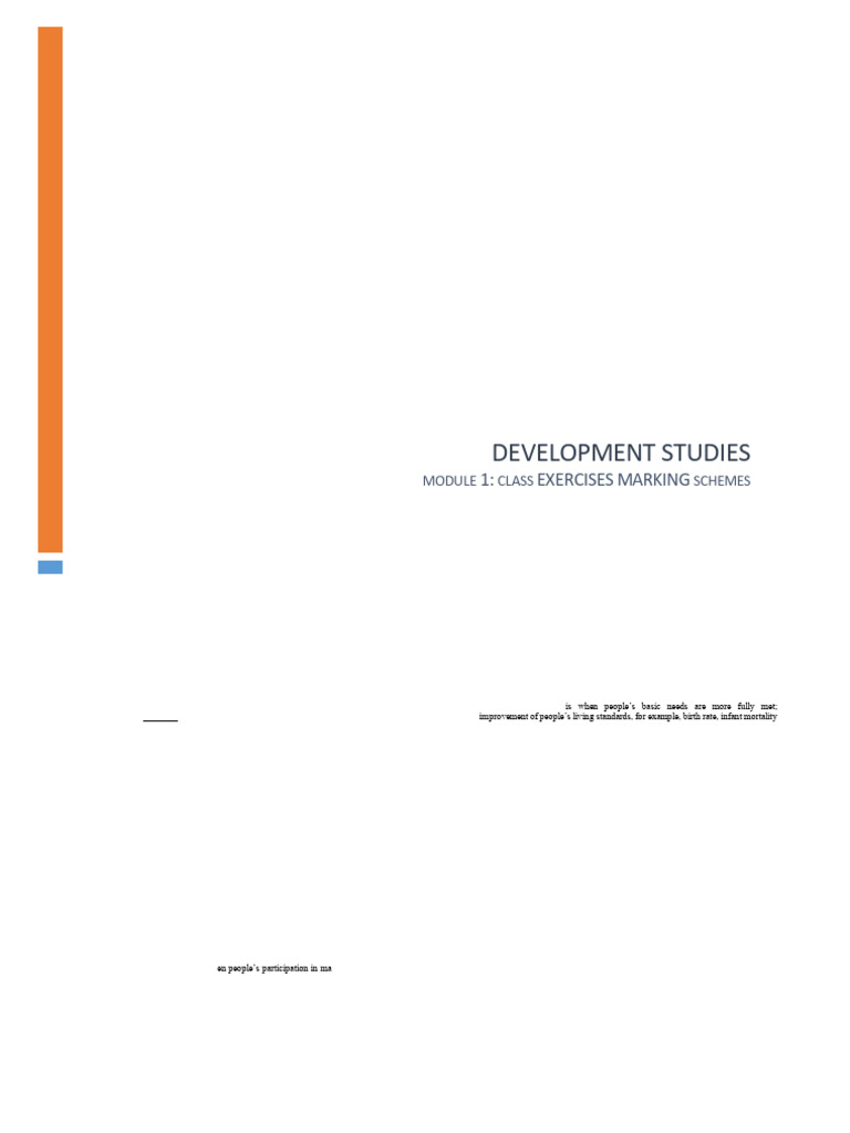 Module 1 Class Exercises 2022 Answers | PDF | Infant Mortality | Politics