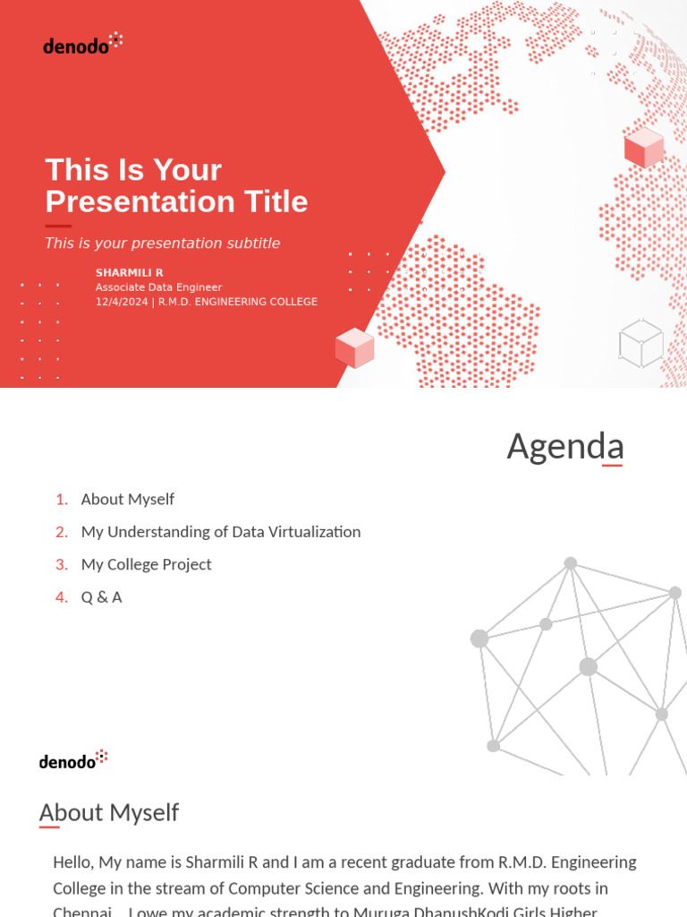 About Myself 2024 - Denodo Presentation Template | PDF