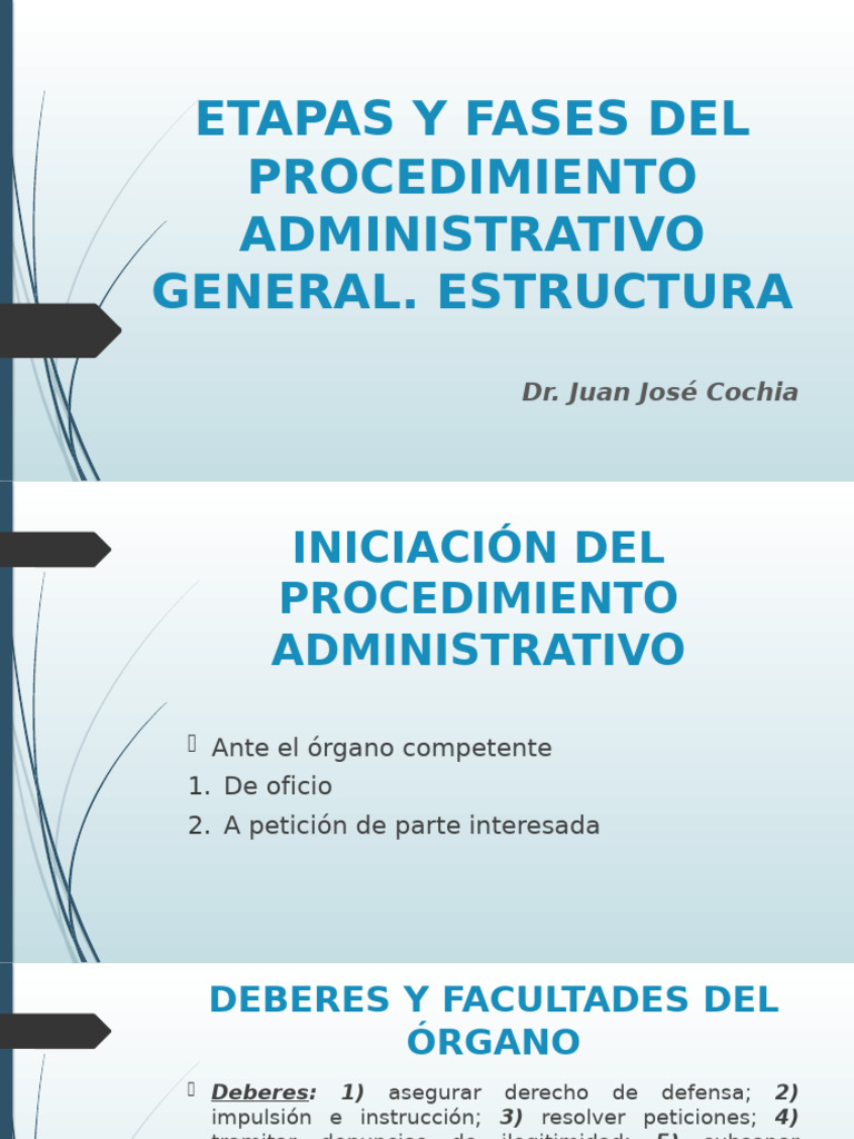 Unidad III. Etapas y Fases Del Procedimiento Administrativo General. Estructura | PDF