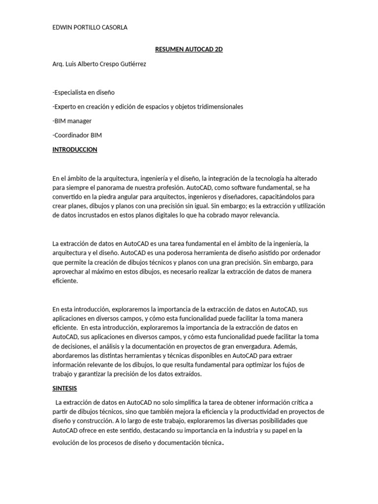 Resumen Autocad 2D | PDF