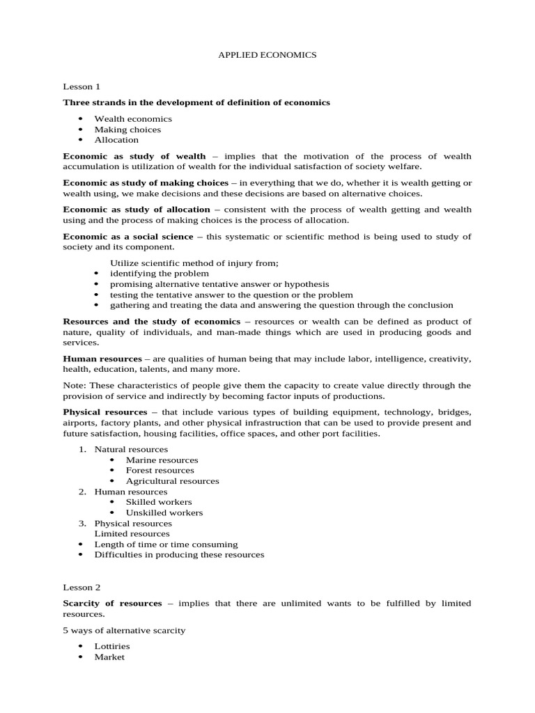 Applied Economics | PDF