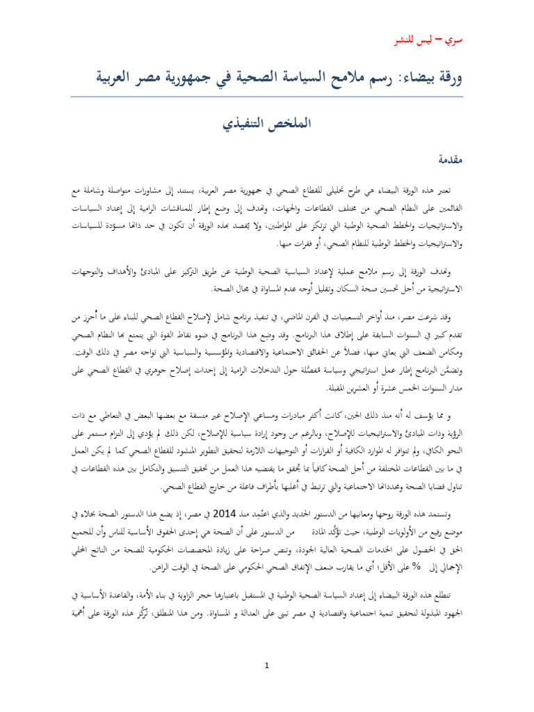 Executive Summary - Arabic | PDF