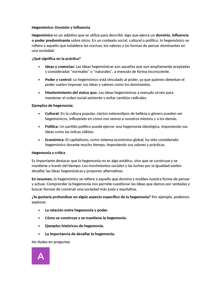 Hegemónico | PDF
