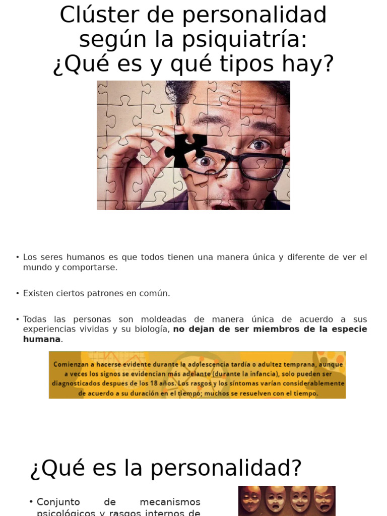 Clúster de Personalidad Según La Psiquiatría | PDF