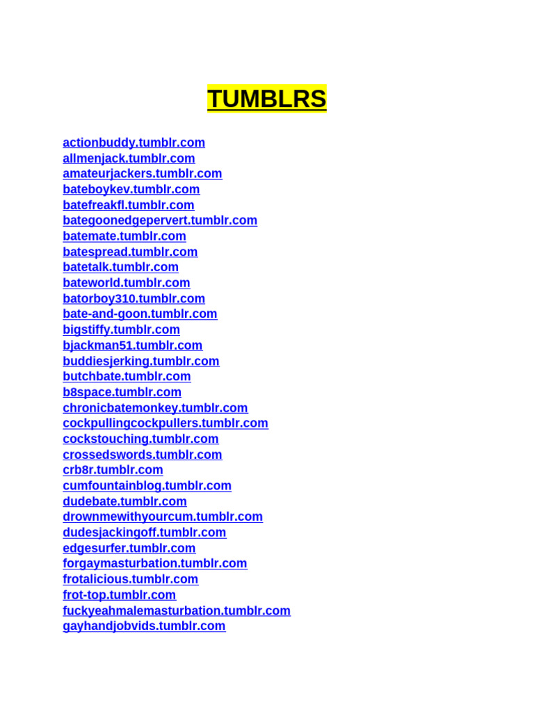 TUMBLRS | PDF