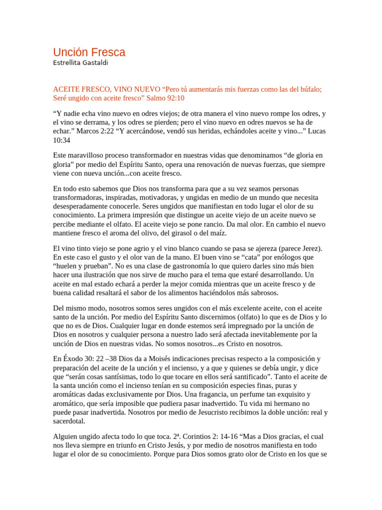 Unción Fresca | PDF