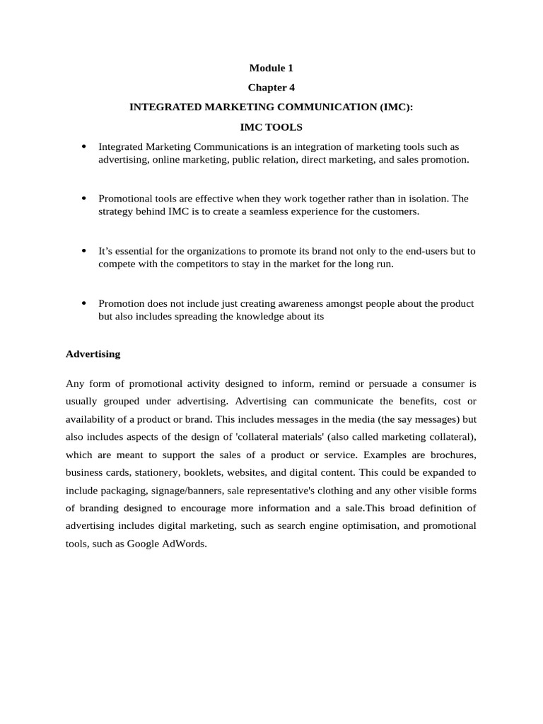 Chapter 4 - Imc - Imc Tools - Extra Knowlege | PDF