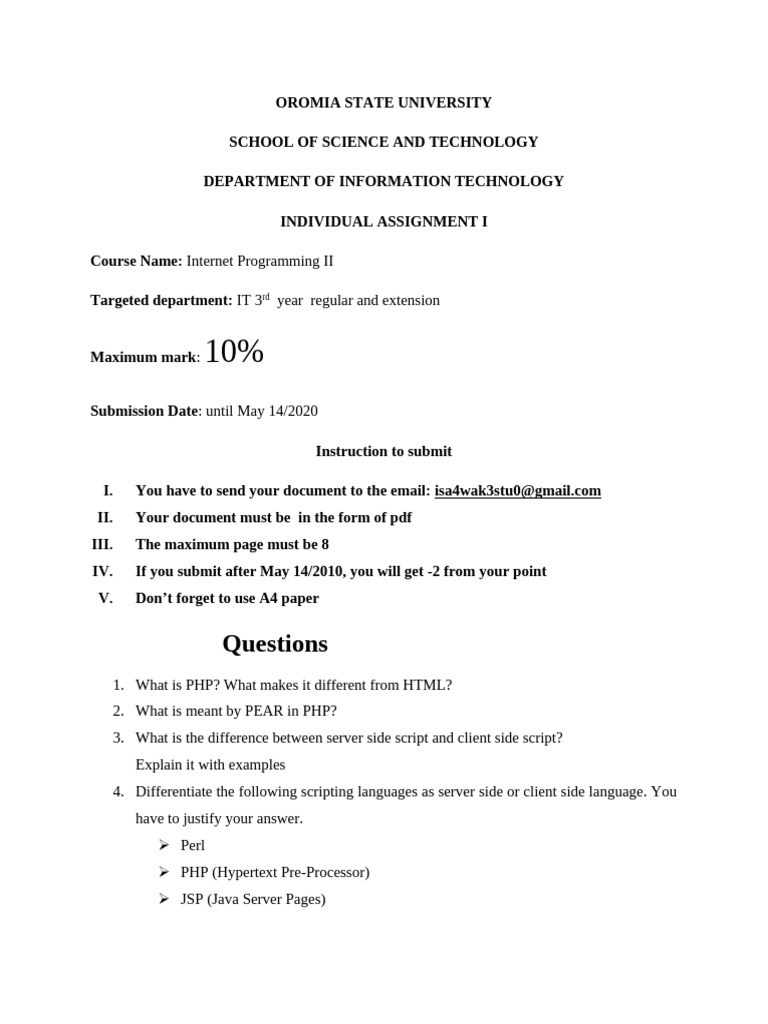 Assignment of PHP For 3rd Regular and Extension | PDF