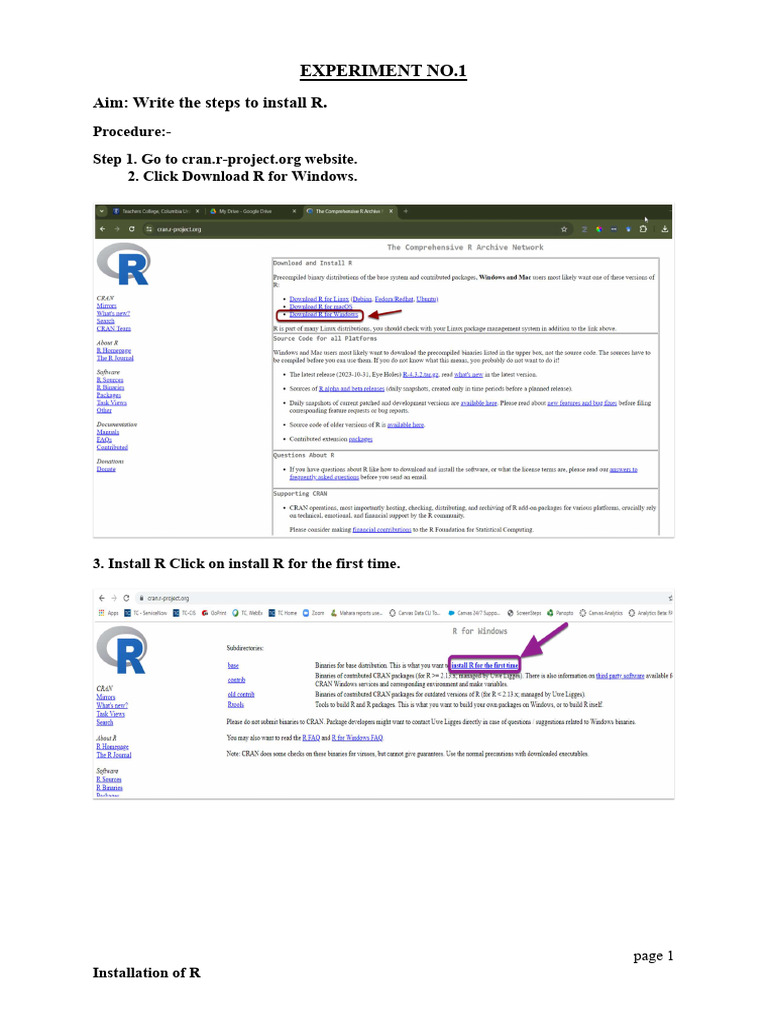 All R Assignment 1 | PDF