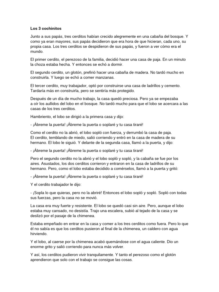 Los 3 Cochinitos | PDF