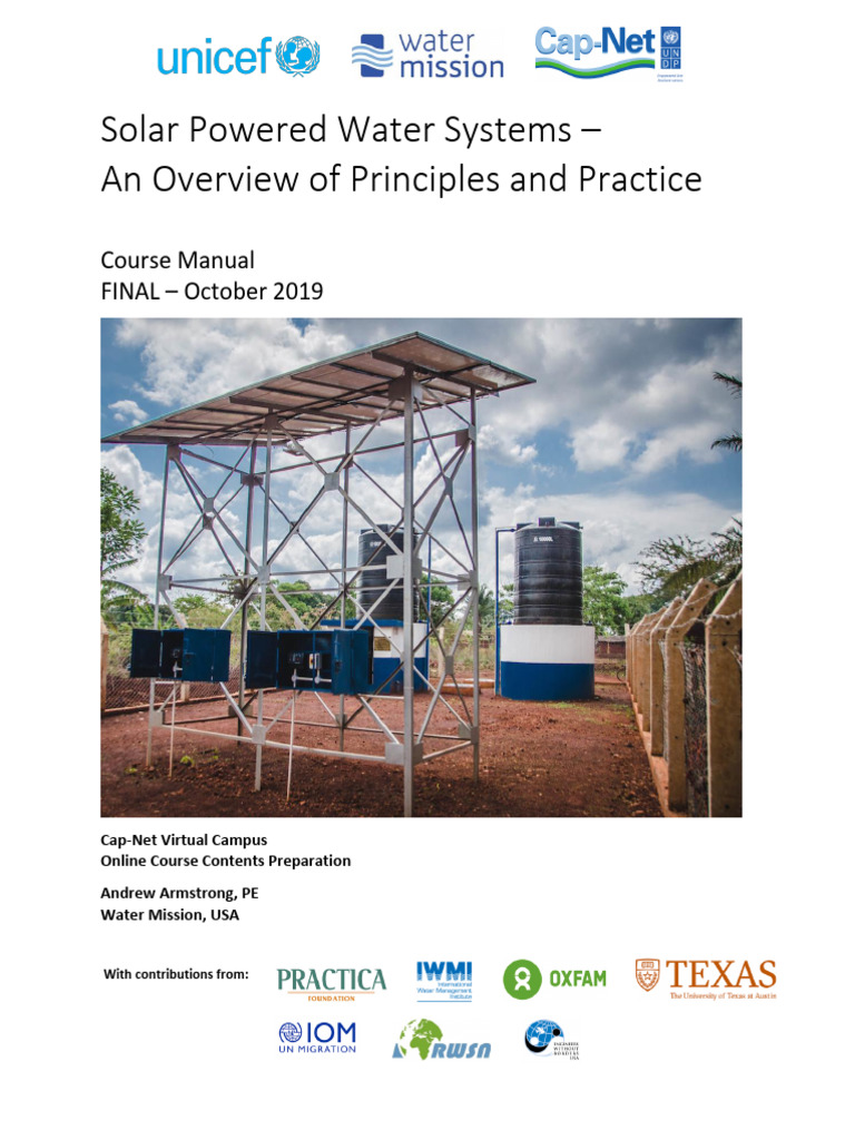 2019 Water-Mission Solar-Pumping-Online-Course Manual | PDF