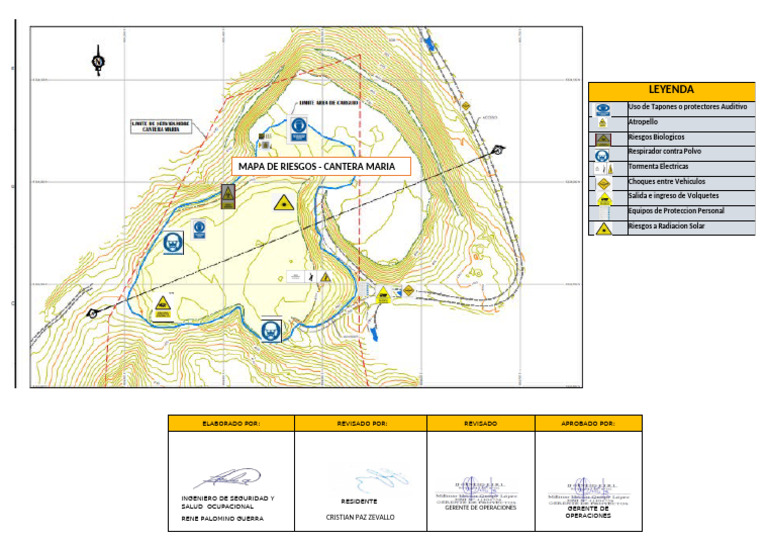 Mapa de Riegos - Cantera Maria | PDF
