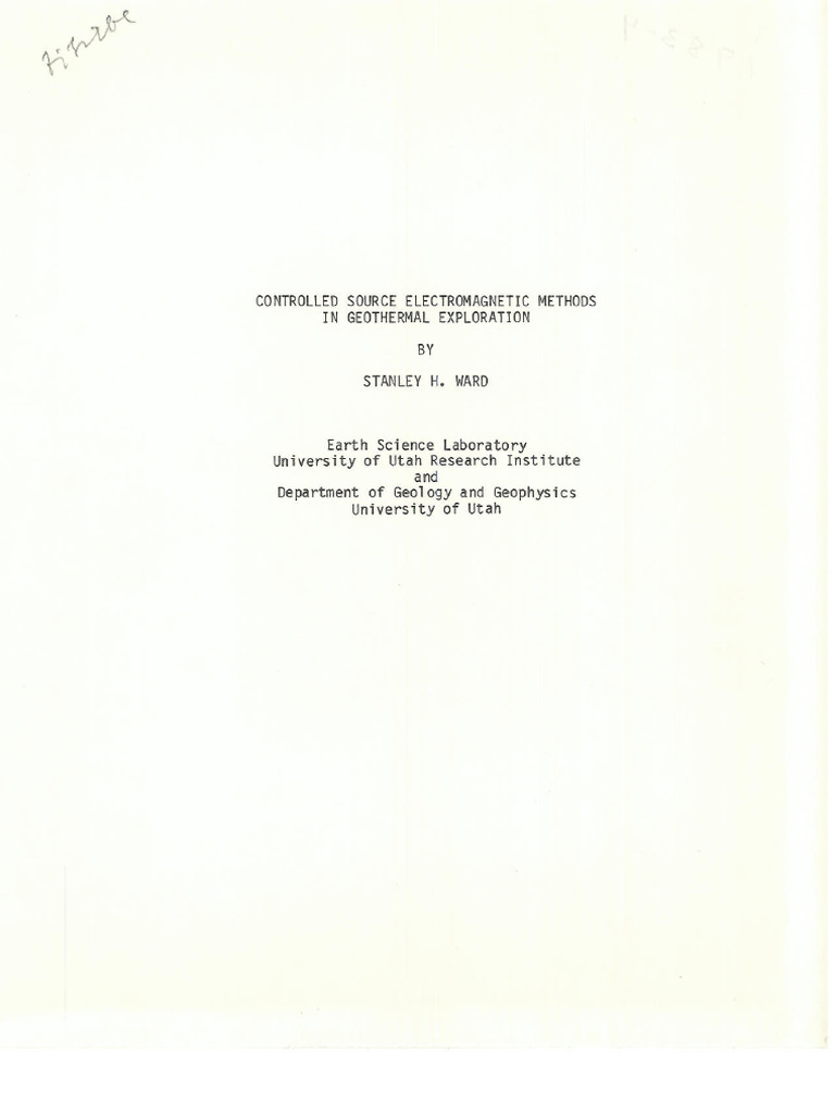 Controlled Source Electromagnetic Methods in Geothermal Exploration ...
