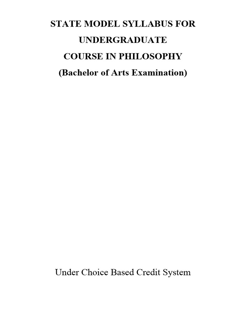 Model Syllabus Philosophy Revised | PDF | Indian Philosophy | Western ...