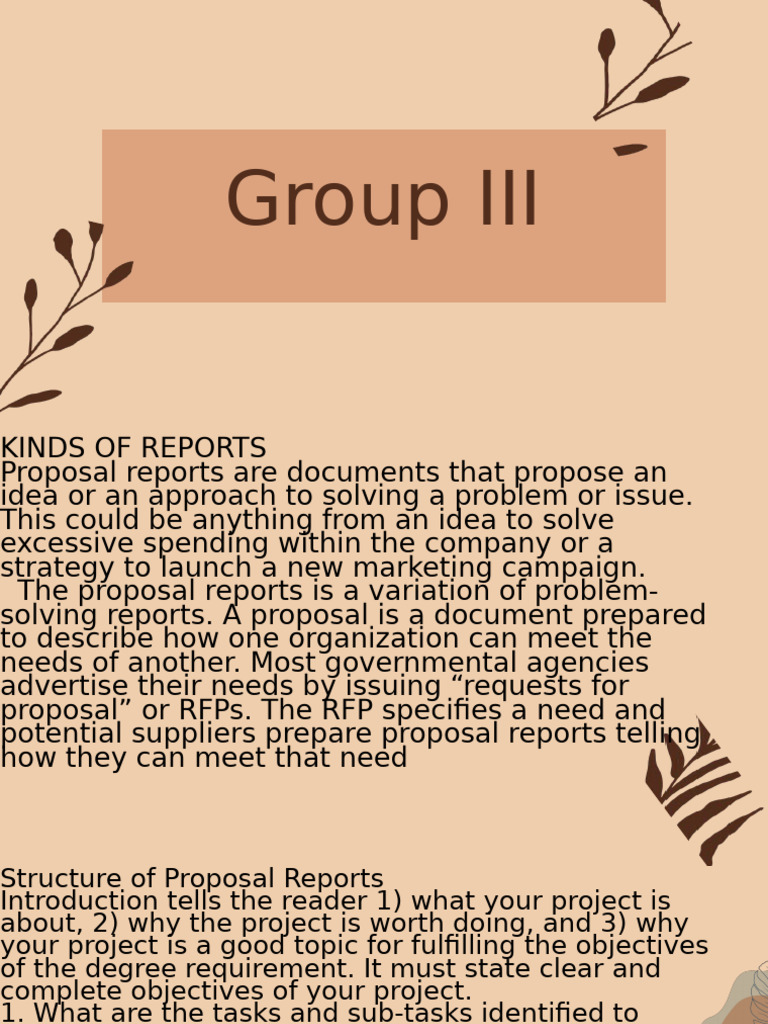 Proposal & Functional Reports Guide | PDF | Marketing | Business