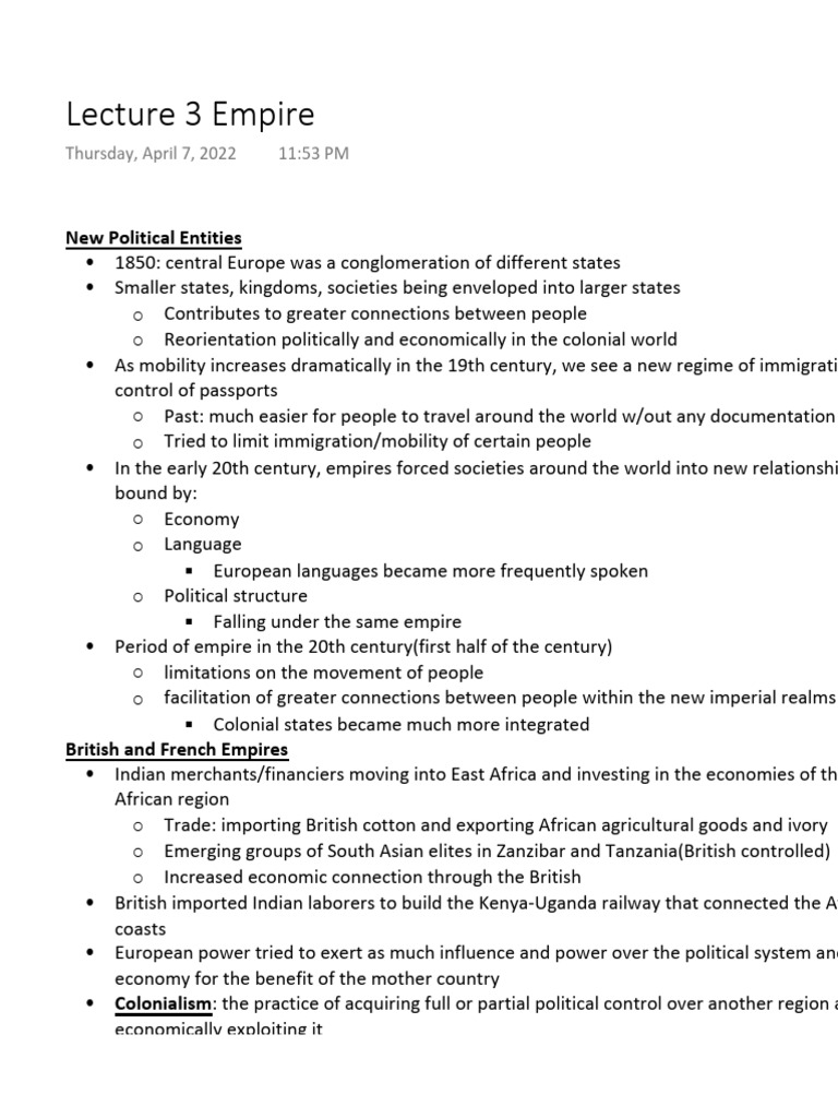 Lecture 3 Empire | PDF